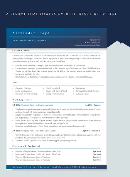 Best Elegant ATS Resume Template for Word, Apple Pages, & Docs ...