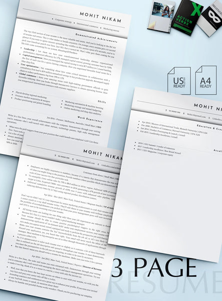 The pinnacle of design making, this is our signature resume template f ...
