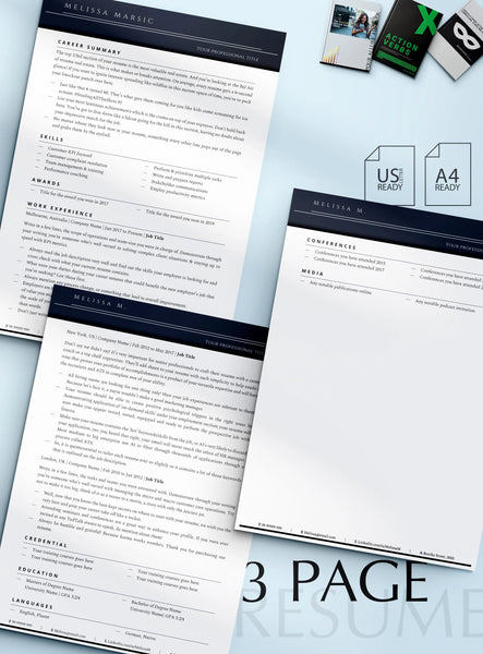 ATS Friendly Modern Resumes Template and CV - Melissa marsic – Career ...